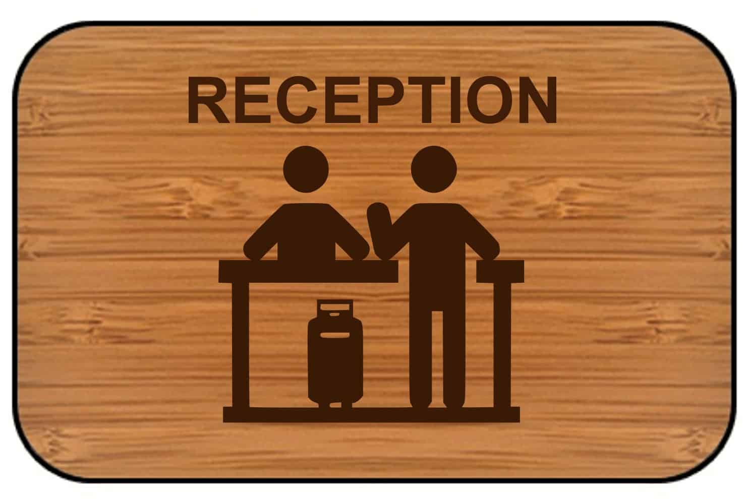 Pictogramme Réception / 230 x 150 mm et épaisseur 10 mm / planche en ...